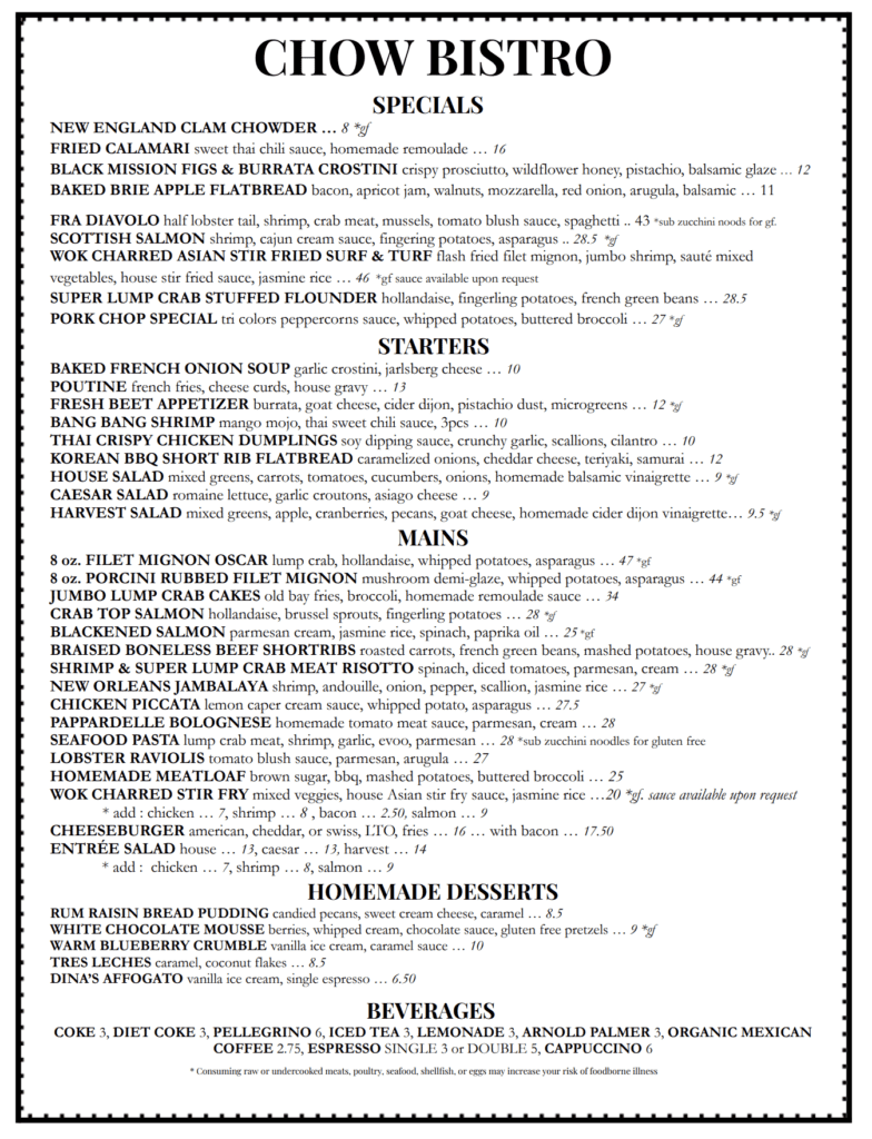 Chow Bistro - Seasonal BYOB